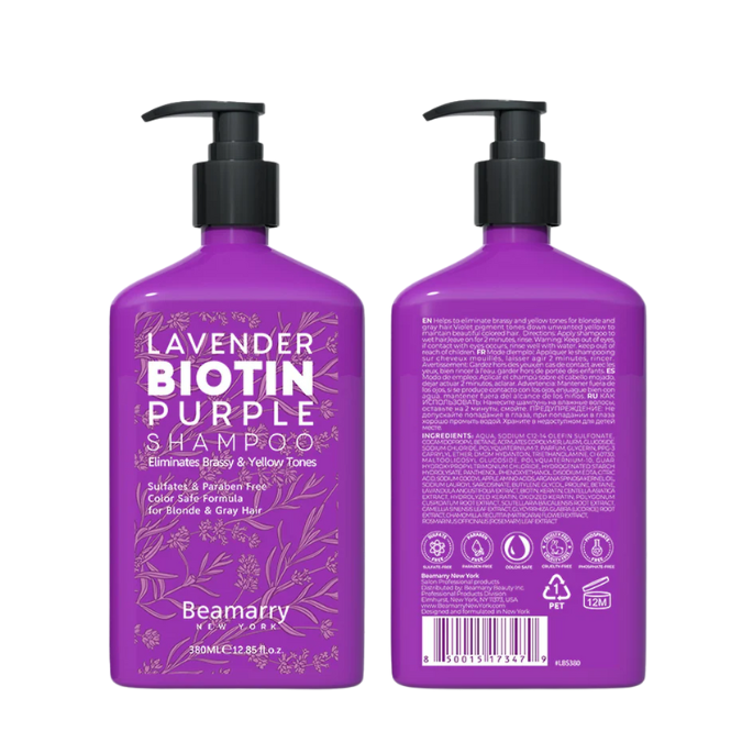 BEAMARRY New York | Lavender Biotin Purple Shampoo 380ml.