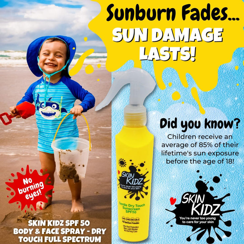 SUNSKIN | Skin Kidz SPF50 Body & Face Spray Dry Touch Full Spectrum 150ml.